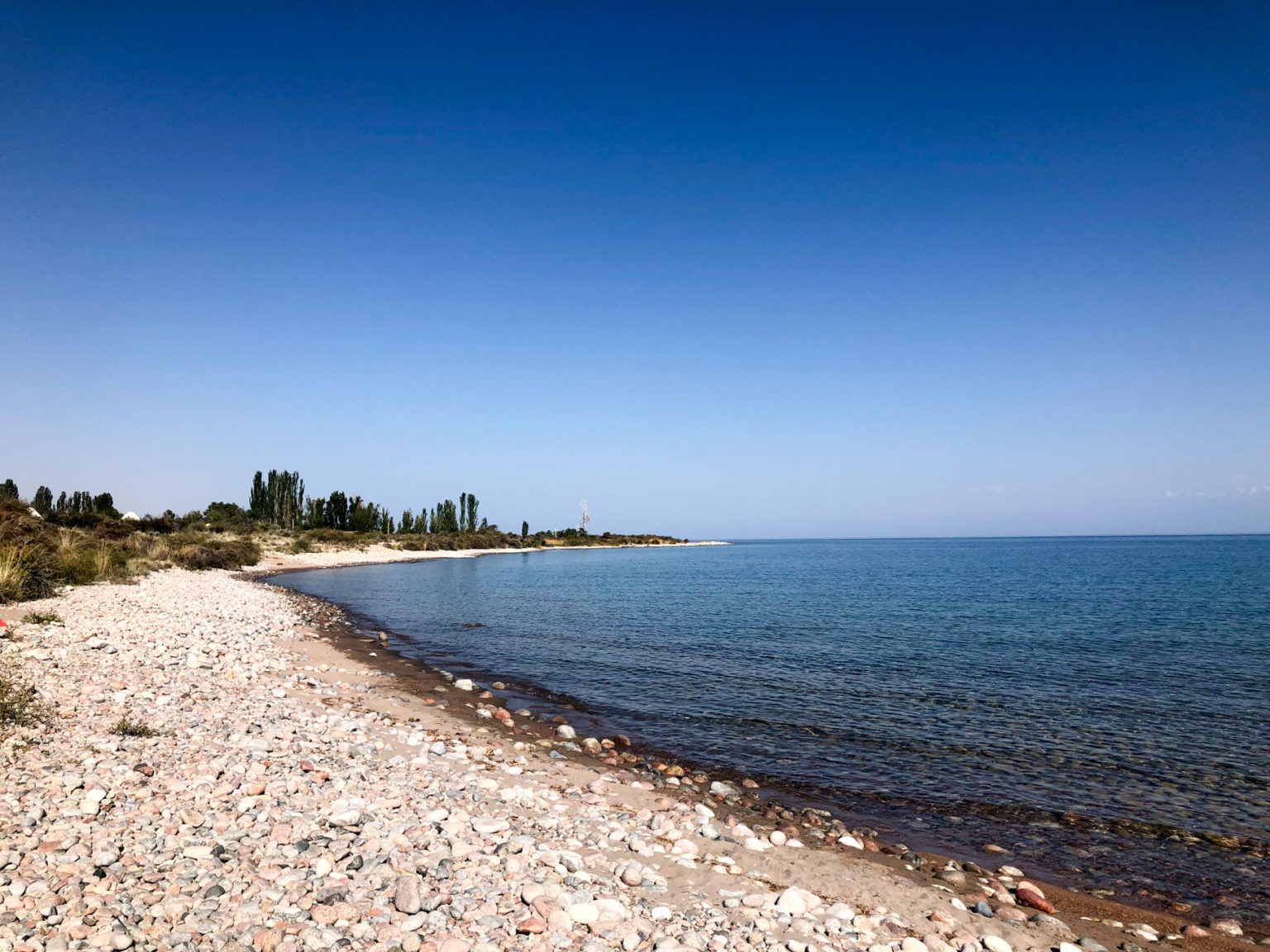 Staying in an idyllic yurt camp on the shore of Issy-Kul lake ...